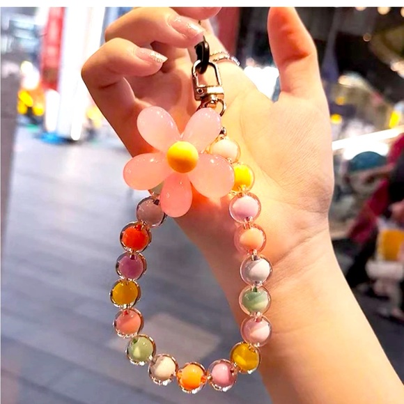 Accessories | Nwt Floral Bag Charm And Keychain | Poshmark